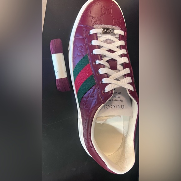 Gucci | Accessories | Gucci Shoelace In Burgundy Color New | Poshmark